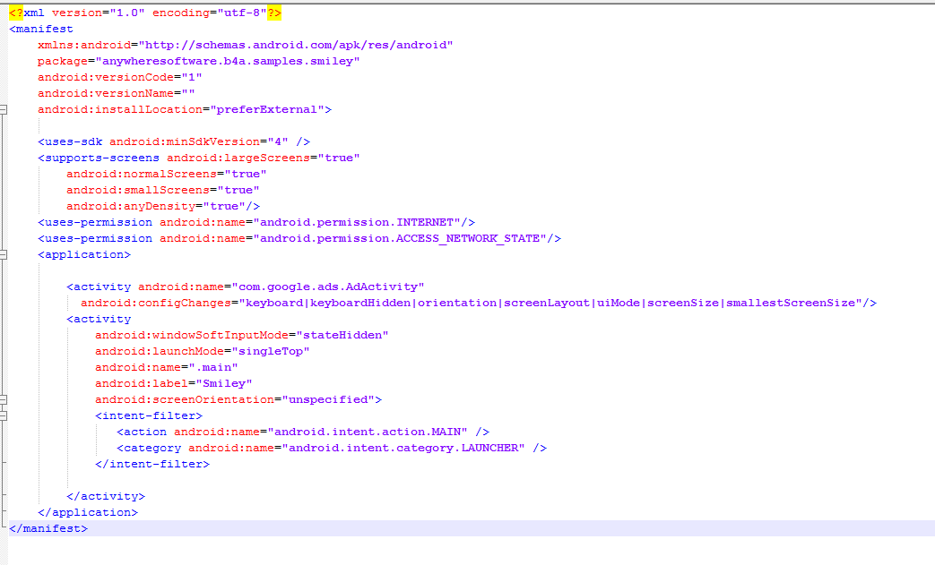 Manifest Editor | B4X Programming Forum