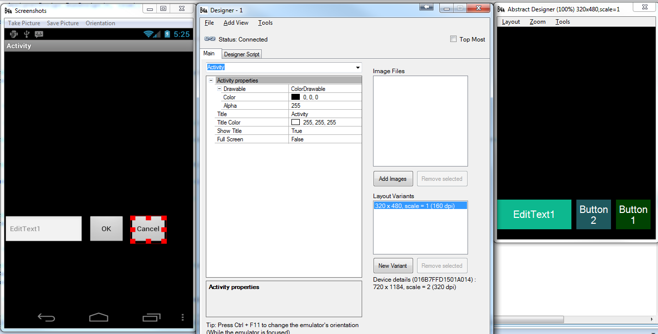 Screenshots of the upcoming "designer scripts" feature | B4X Programming Forum