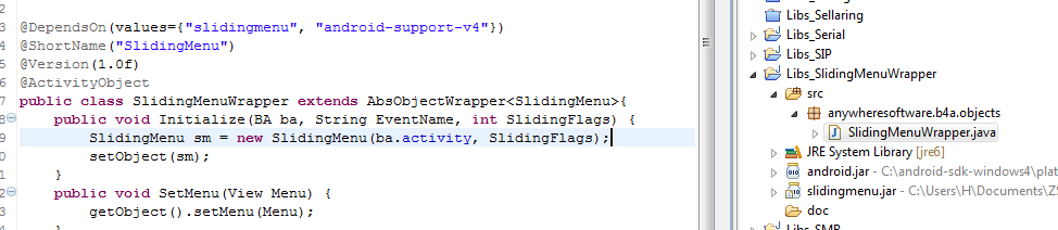 Wrapping "Android Library Projects" | B4X Programming Forum