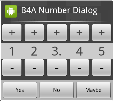 Android Views (controls) and dialogs | B4X Programming Forum
