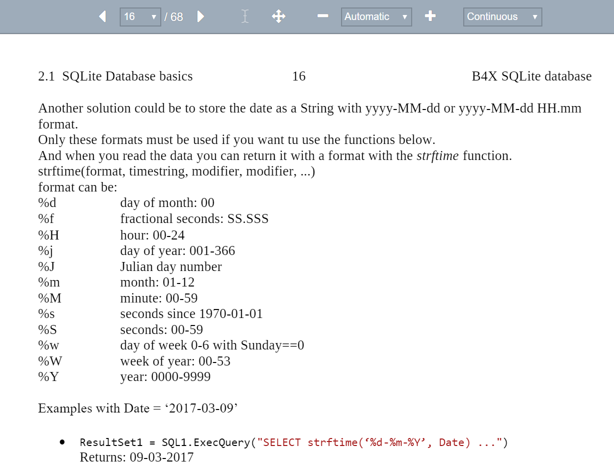 Sqlite Dates Page 2 B4x Programming Forum