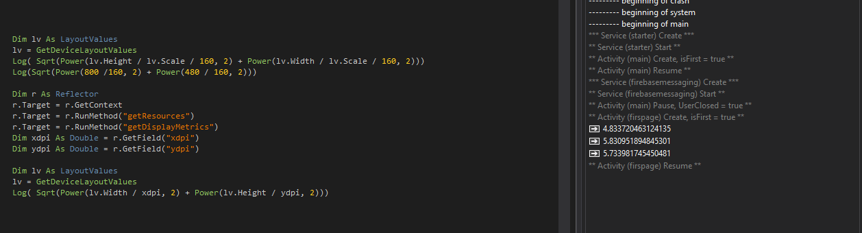 Screen Size B4x Programming Forum 
