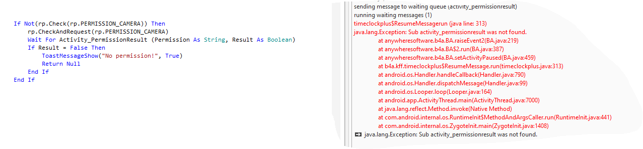 Runtime Permissions Error | B4X Programming Forum