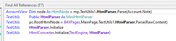 [improved feature] Find All References rewritten | B4X Programming Forum