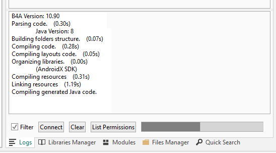 Compilation window | B4X Programming Forum