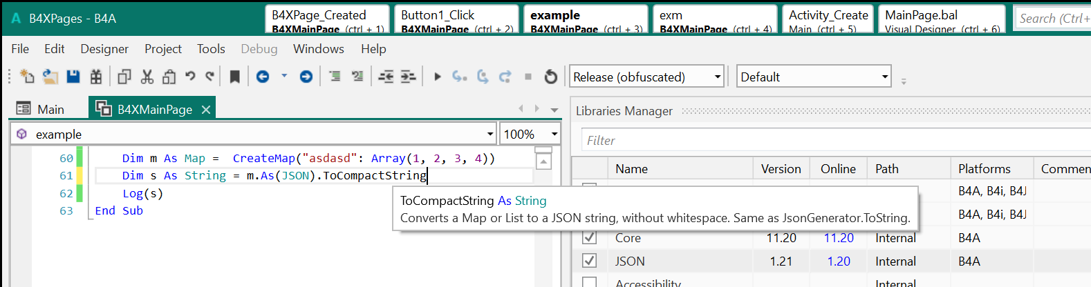 Json.ToCompactString | B4X Programming Forum