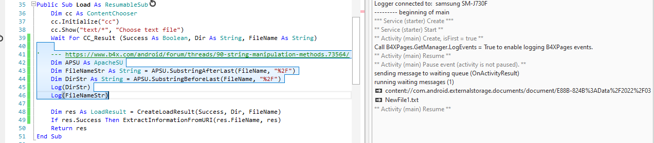 Select folder and save path | B4X Programming Forum