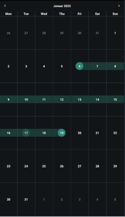 Is there a library that allows the user to select a date range? | B4X Programming Forum