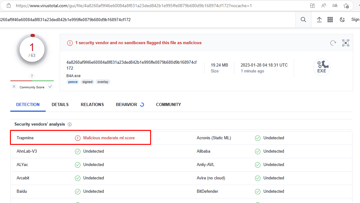 FALSE POSITIVE - NO PROBLEM IN THE LAST B4A EXE | B4X Programming Forum