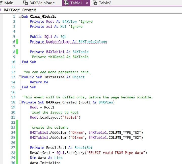 How to draw lines on a table in VisualDesigner? | B4X Programming Forum