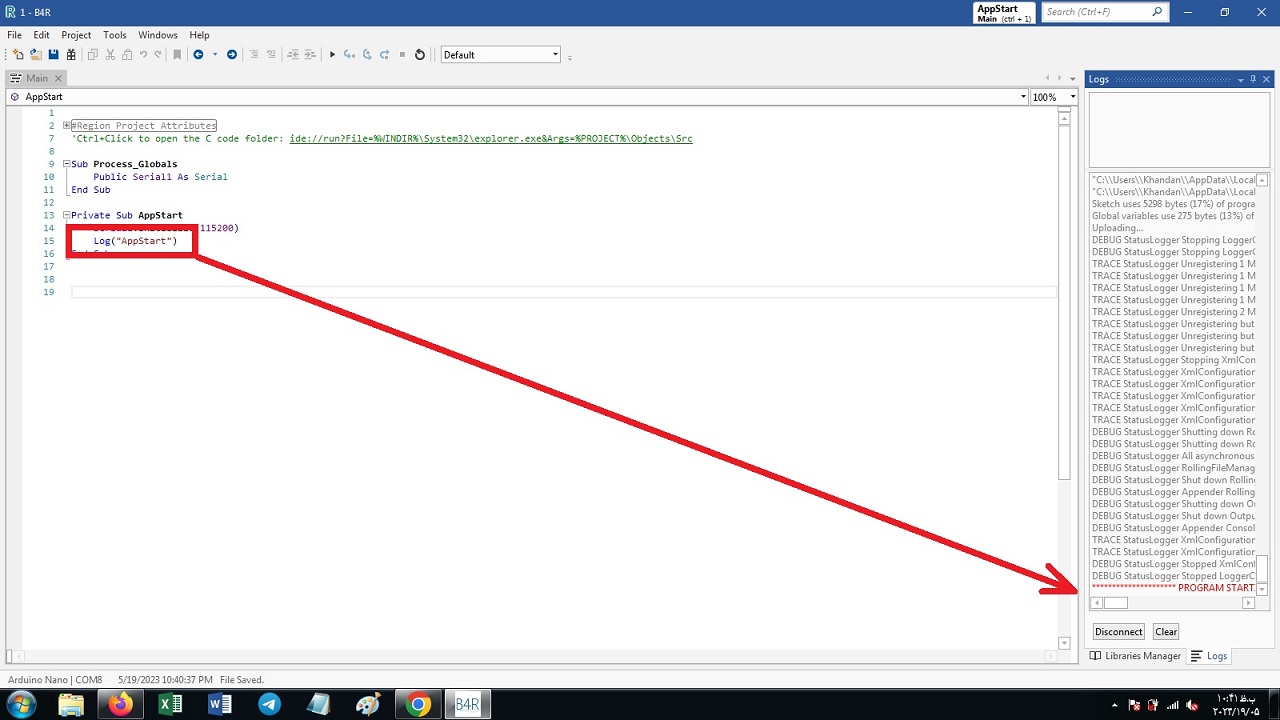 Why my log panel don't show my logs ? | B4X Programming Forum