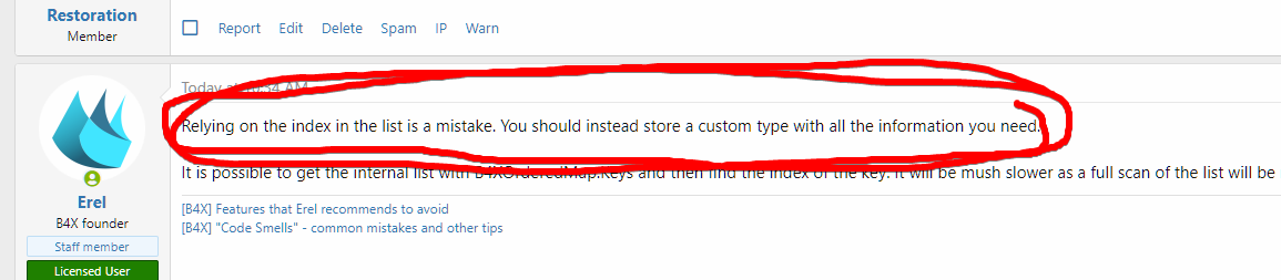 How to get the index of an entry in a Map object? | B4X Programming Forum