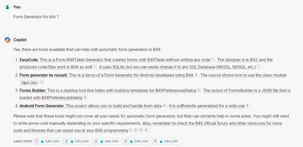 Microsoft Copilot knows me... ??? | B4X Programming Forum