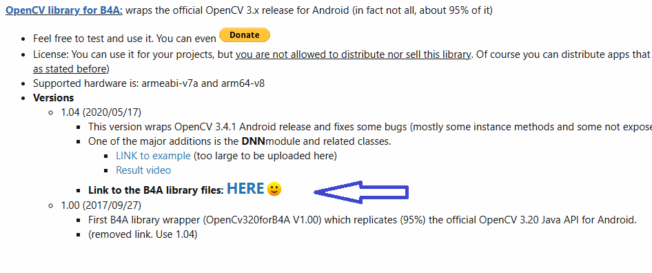 Kindly, I need the library files for OpenCV used in many examples here | B4X Programming Forum