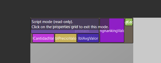 "Script mode (read only)" warning, could it be located outside the view? | B4X Programming Forum