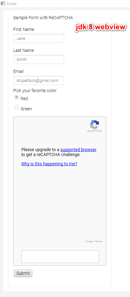 Google recaptcha V2 Not displayed in webview with jdk11 | B4X Programming Forum