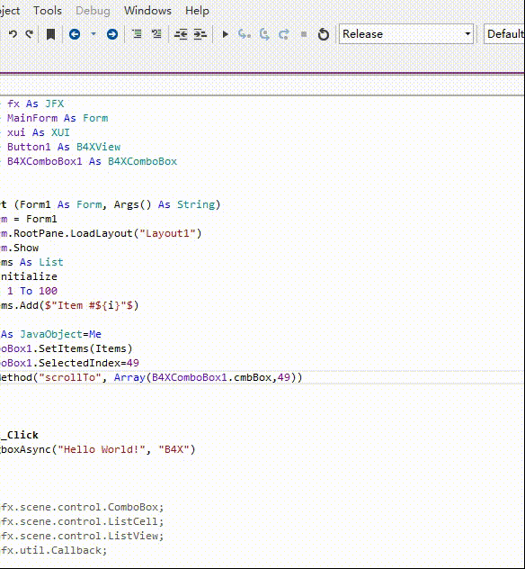 B4XComboBox Scroll to item | B4X Programming Forum