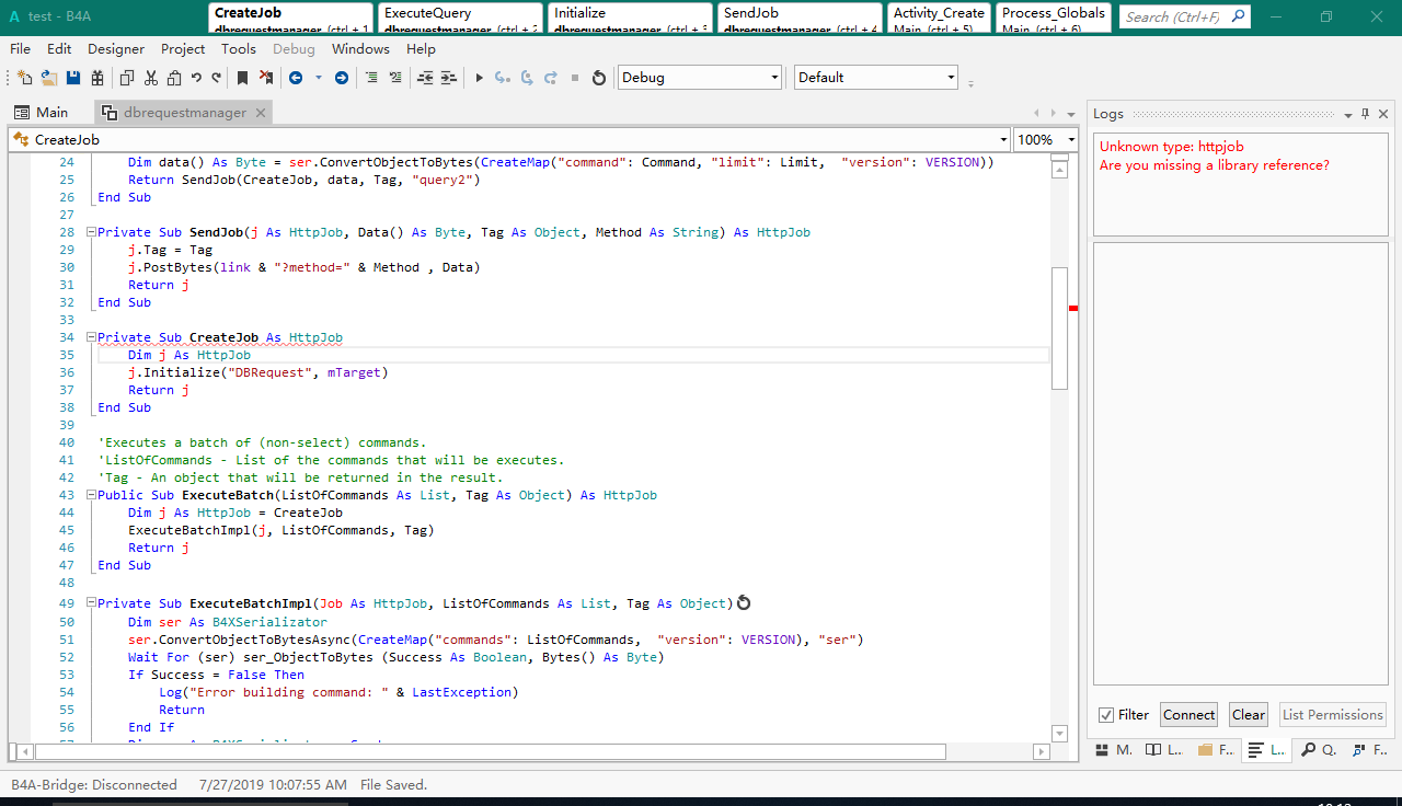 for JRDC, could anyone give me a simple whole client B4A project to connect the sever? | B4X ...