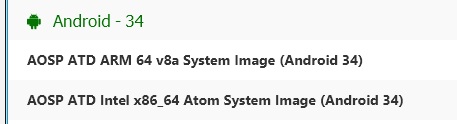 Avd Manager 34 OS Android 14 install | B4X Programming Forum