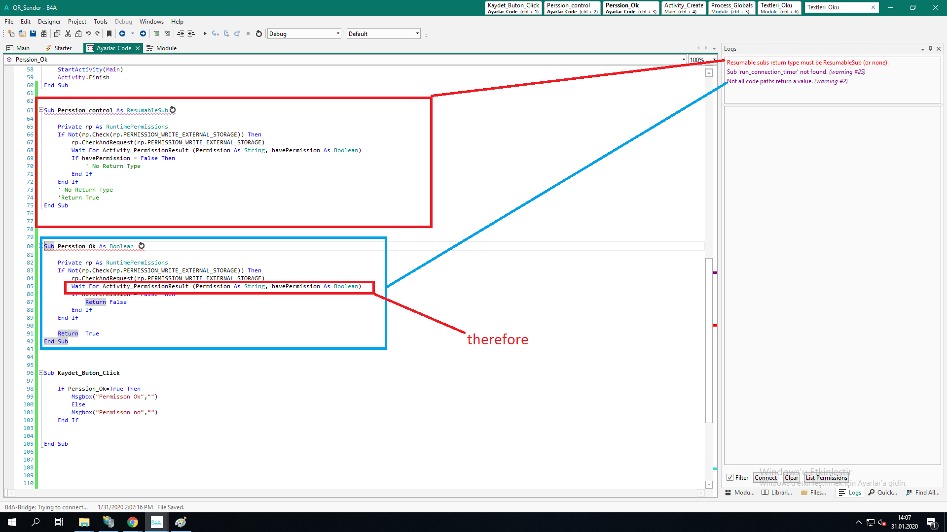 Authorization by function | B4X Programming Forum