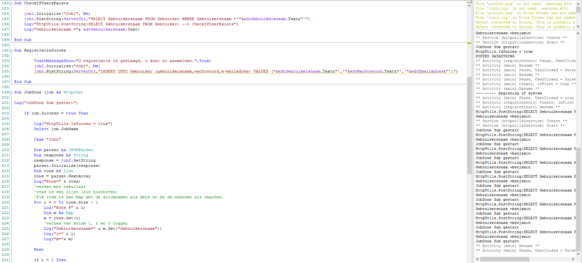 how to connect registration page to mssql? | B4X Programming Forum