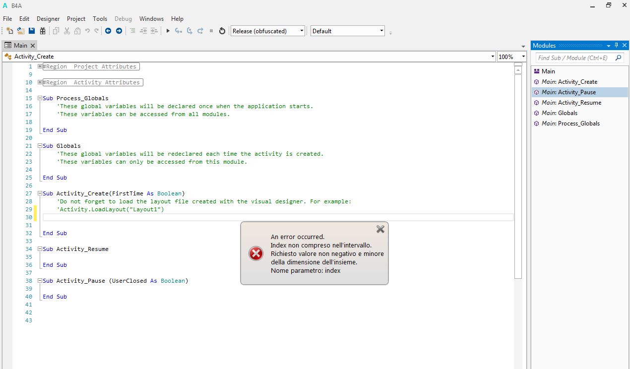 [RESOLVED] B4A Beta 5 "Goto Sub / module - Ctrl + E" | B4X Programming Forum