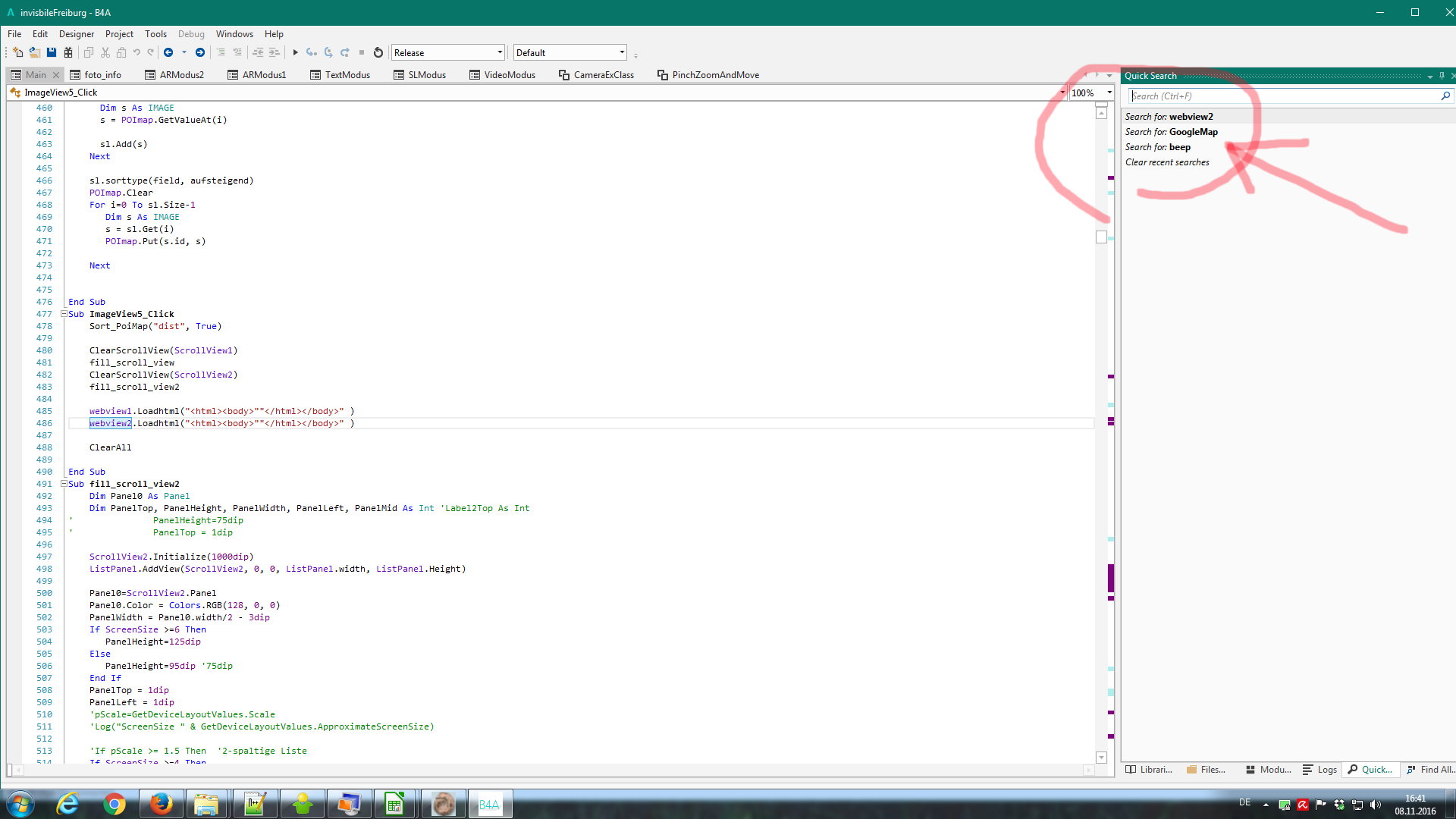 Where is the combobox with recent search words? | B4X Programming Forum