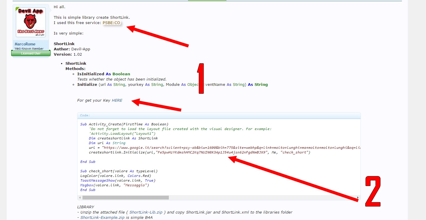 Library Create ShortLink | B4X Programming Forum