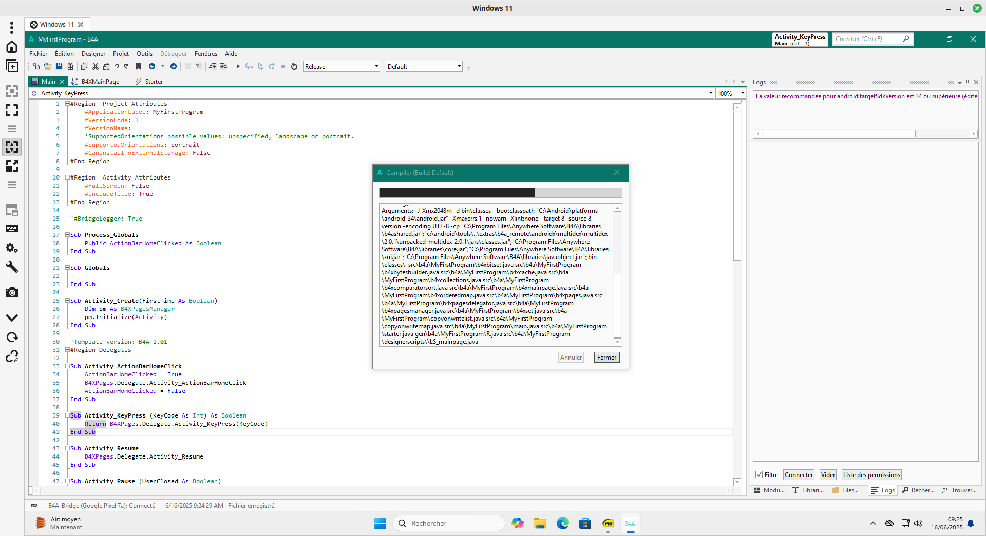 MyFirstProject (and other apps) not compiling fully | B4X Programming Forum