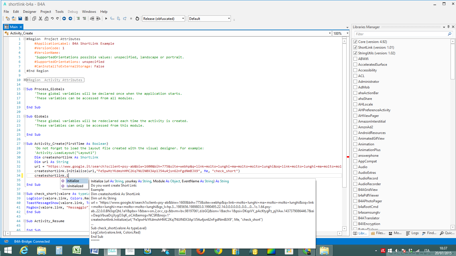Library Create ShortLink | B4X Programming Forum