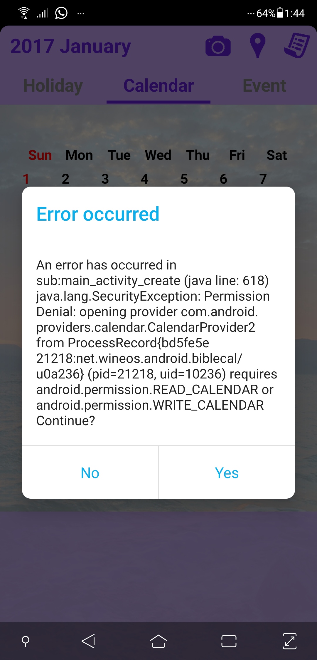 Permission error | B4X Programming Forum