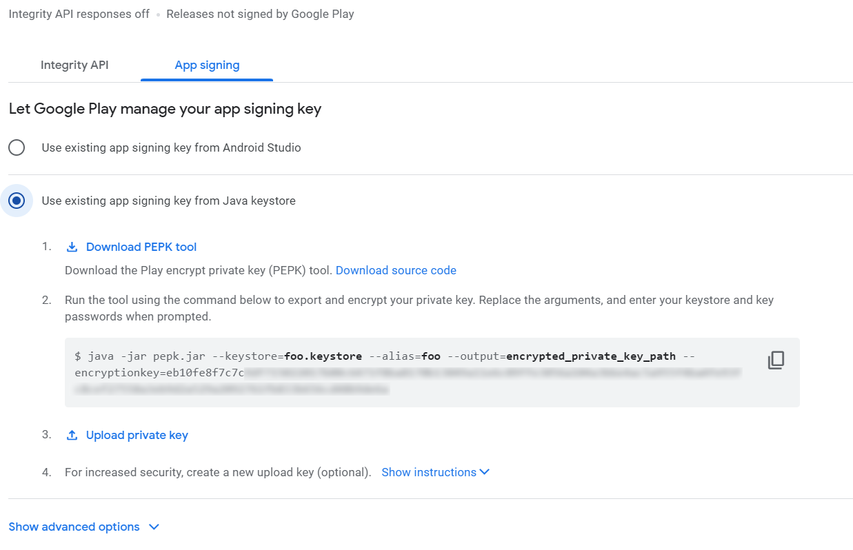 EXISTING App Issue : Let Google Play manage your app signing key... | B4X Programming Forum