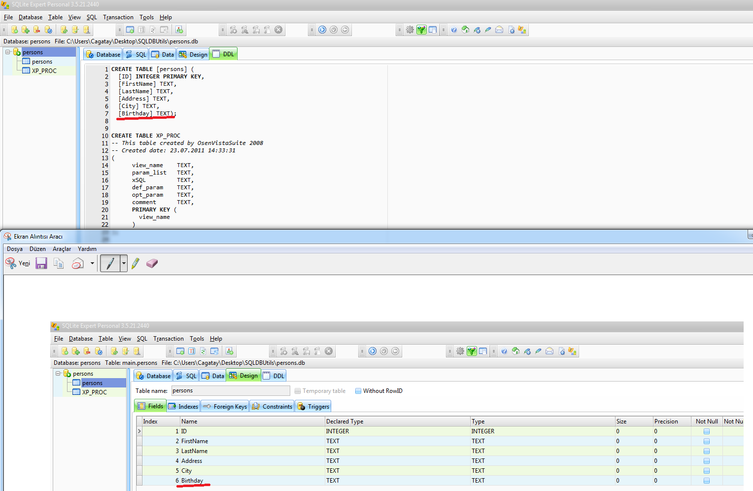 Alter A SQLite Table By Adding A Column Not At The End Of The List 