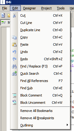 Old find replace shortcuts back. CTRL-F = Find/Replace | B4X Programming Forum