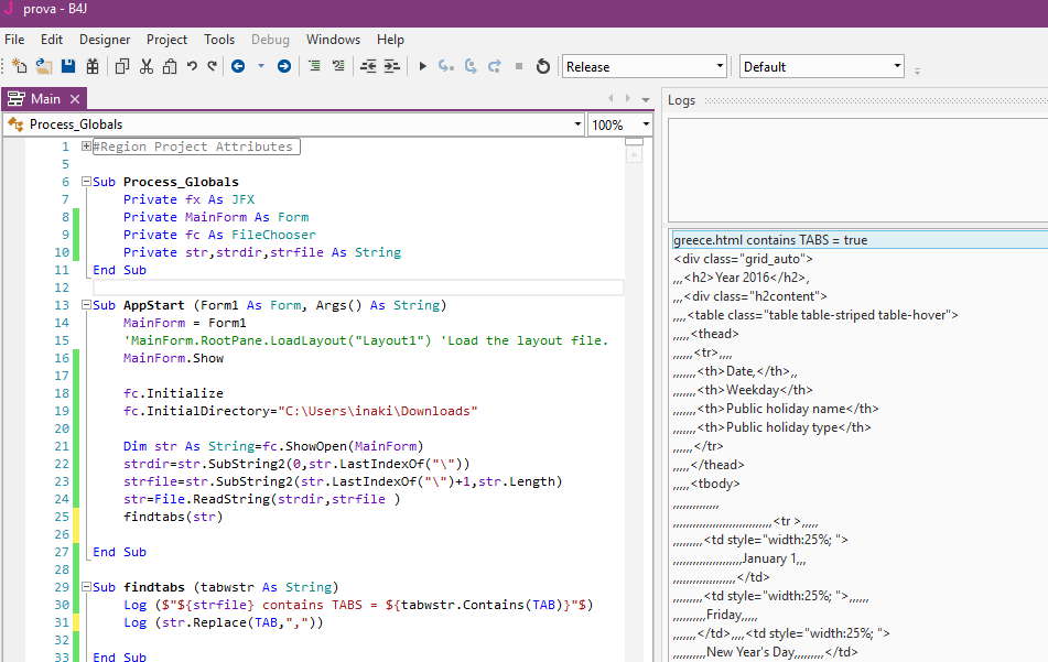 Remove TAB | B4X Programming Forum