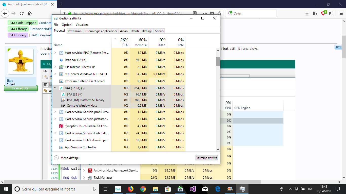 B4a v8.00 is slow | B4X Programming Forum
