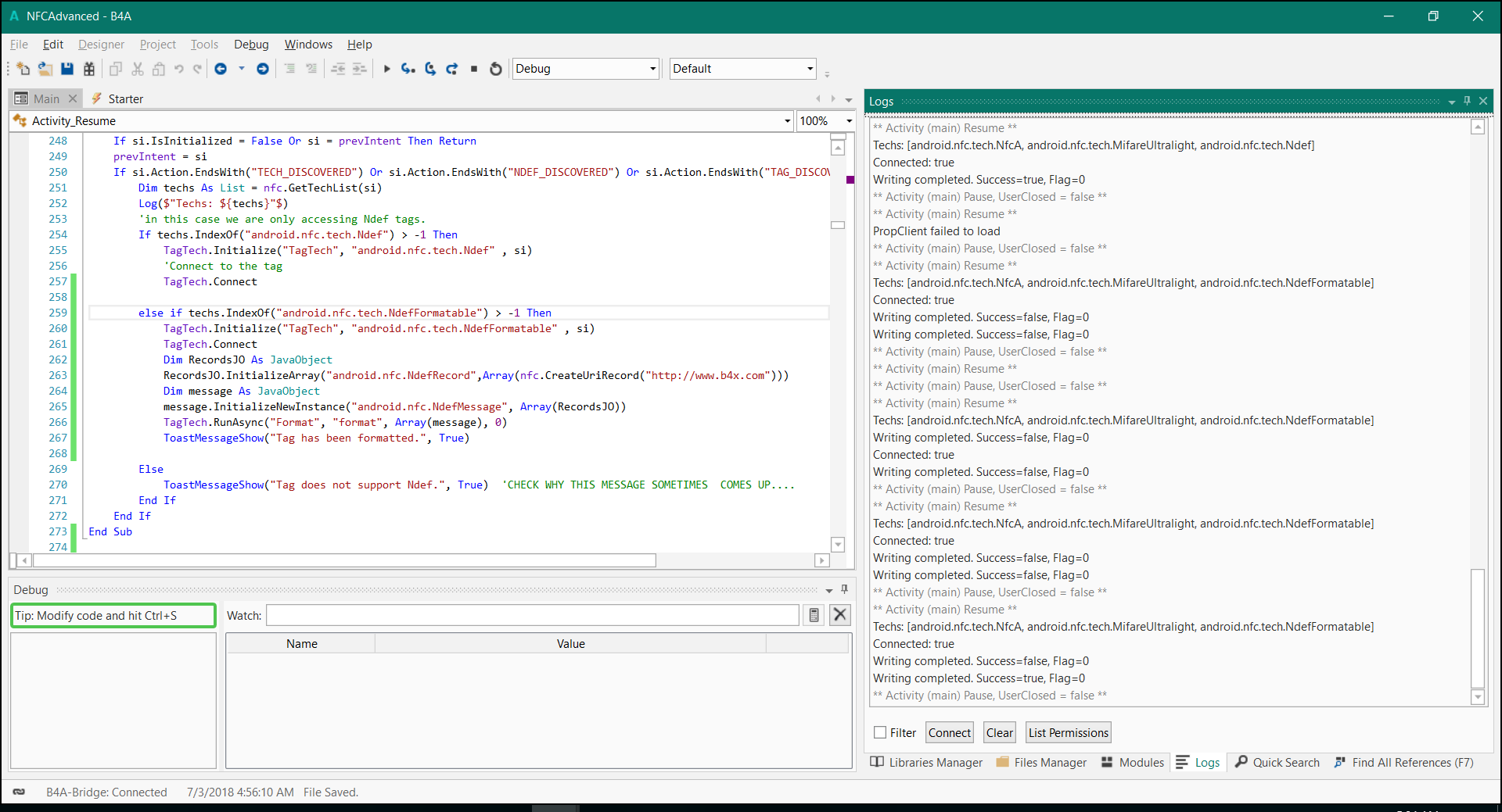 NdefFormatable: Unable to Format Tag to Read and Write | B4X Programming Forum