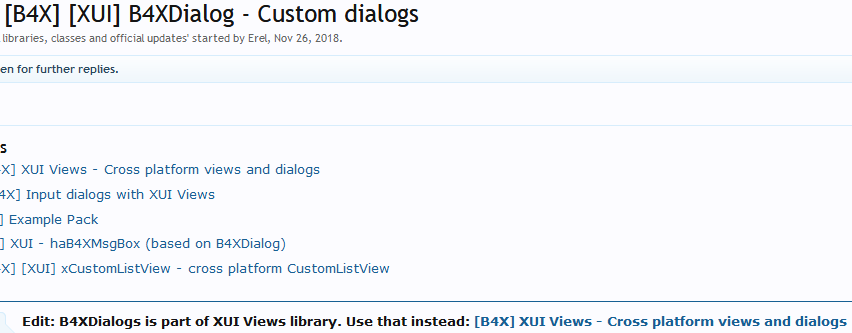 B4XDialogs not listed | B4X Programming Forum